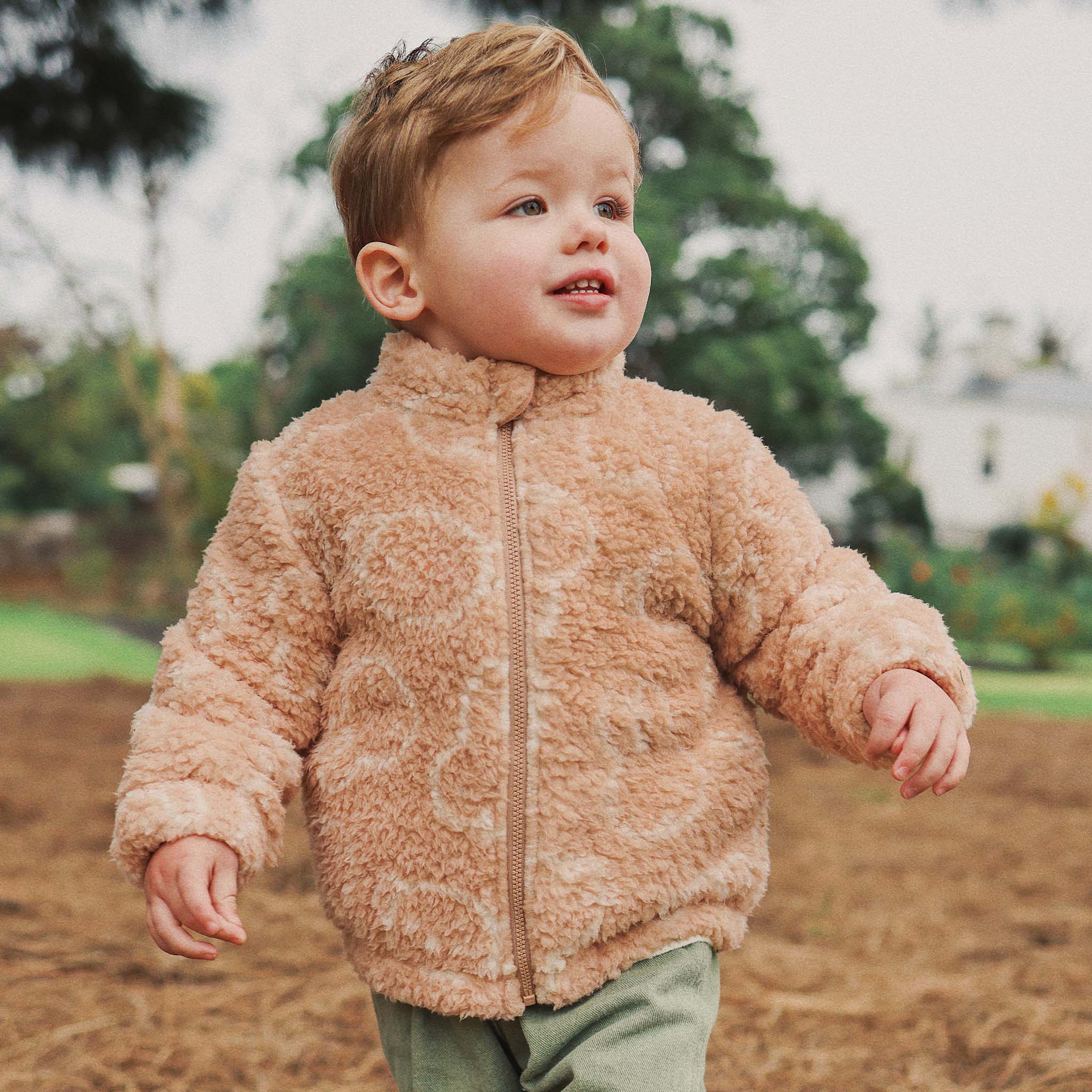 Limited Edition Caramel Sherpa Baby Jacket with Miffy Print – KYND Baby